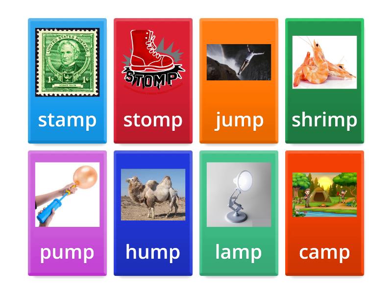 The Word Family: AMP, OMP, UMP, IMP_K3_Sen - Flip tiles