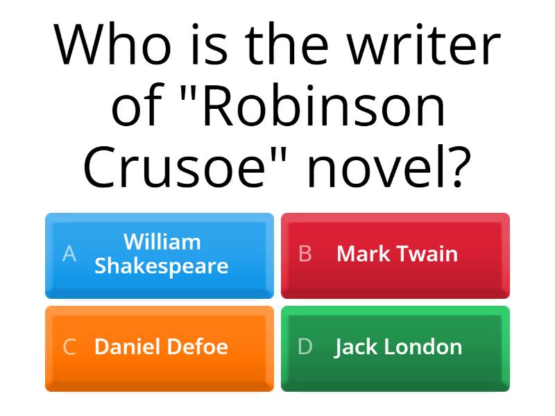 ROBINSON CRUSOE QUIZ - Cuestionario