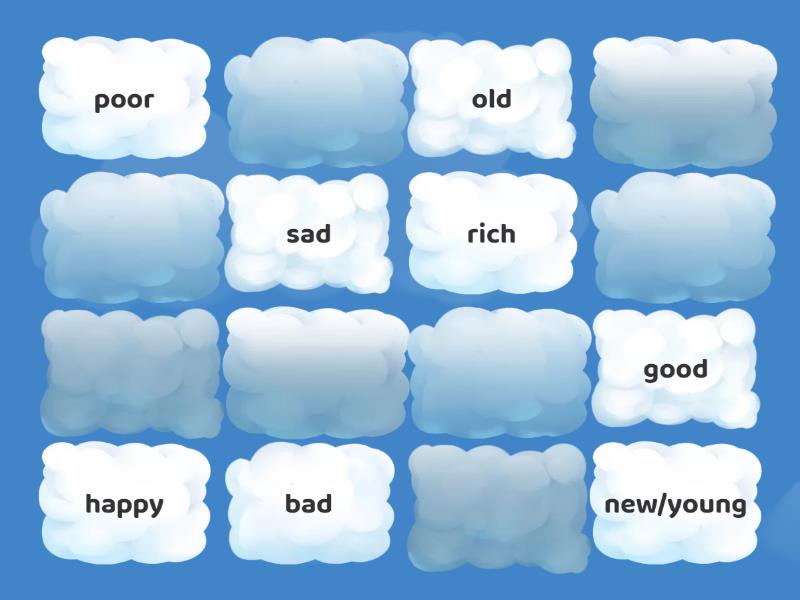 opposite adjectives - Matching pairs