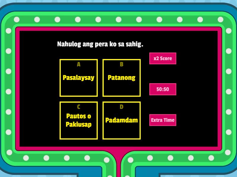 Uri ng Pangungusap - Filipino 4 - Quiz for spillshow