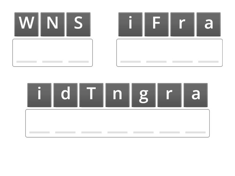 Recall Activity - Anagram