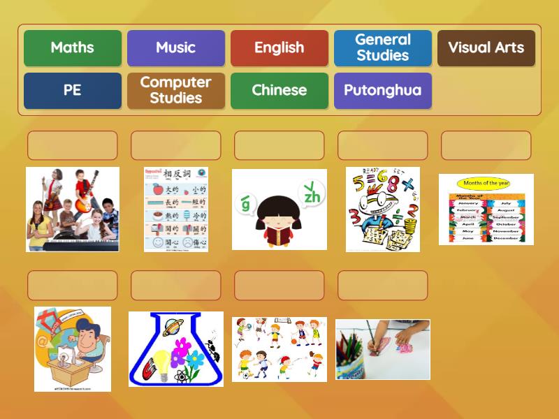 TB 3A U2 School Subjects - Une las parejas