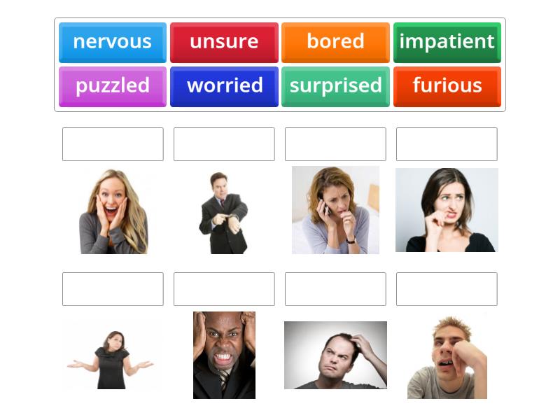 Nastya Adjectives Emotions - Match up