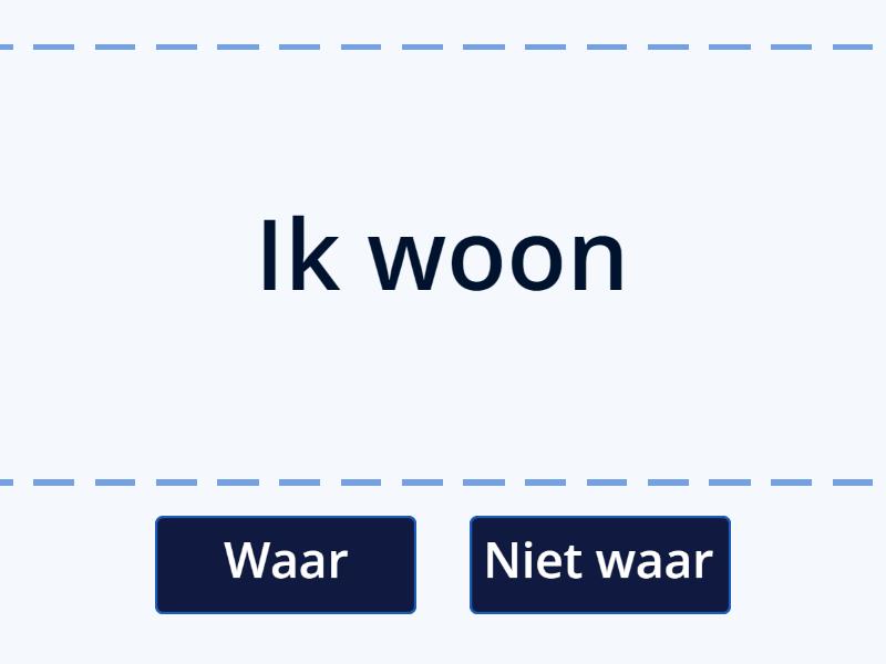 NIG Werkwoorden vervoegen waar of niet waar - True or false
