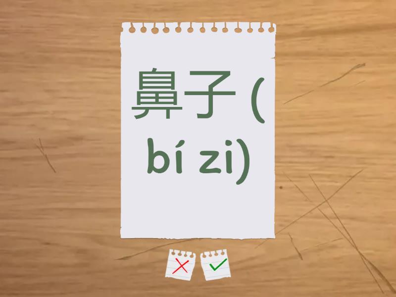 Nihao 1 Lesson 10 (Body parts) - Flash cards