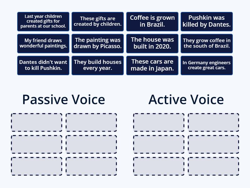 A2 Passive/Active - Group sort