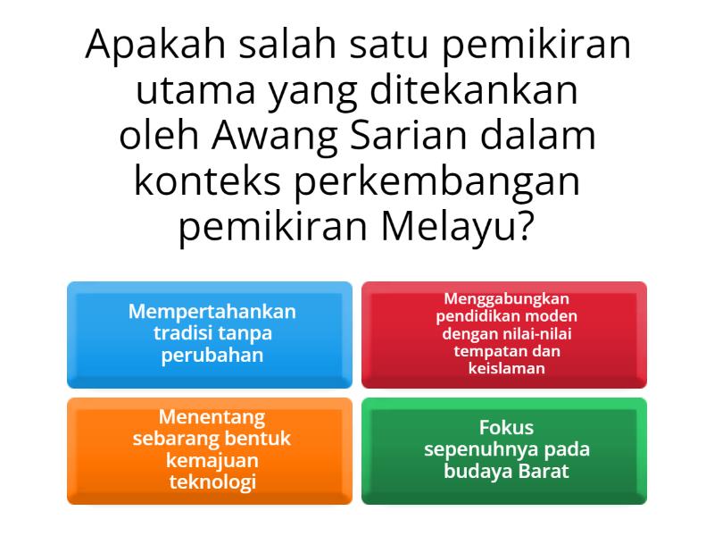 KUIZ BERKENAAN AWANG SARIAN - Quiz