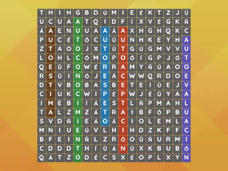Sopa de letras autoestima - Wordsearch