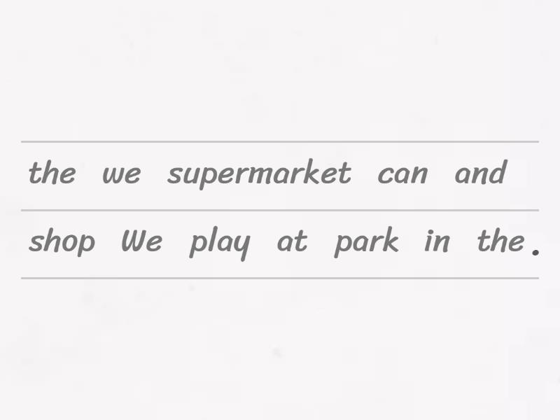 Reorder the words!! - Reordenar