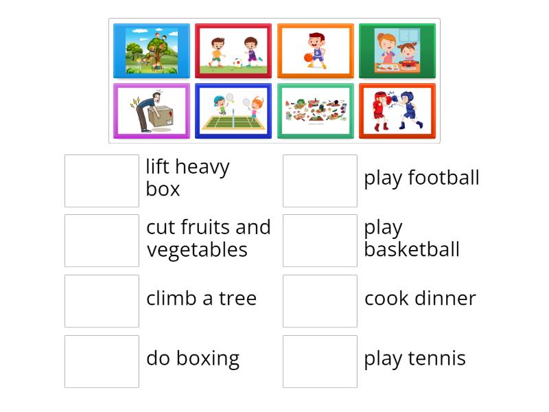 Action verbs - Match up