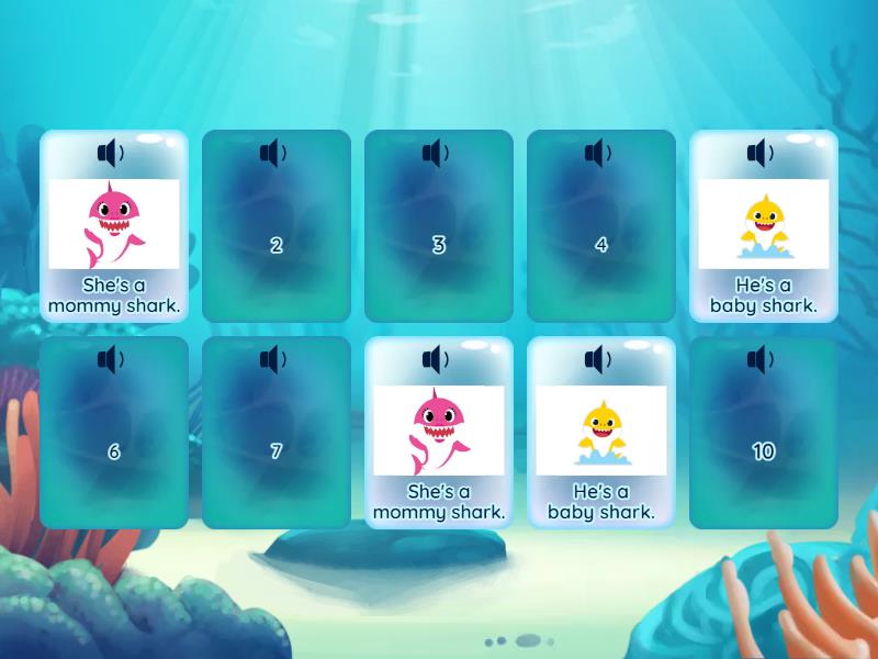 Baby Shark Memory Game - Matching pairs
