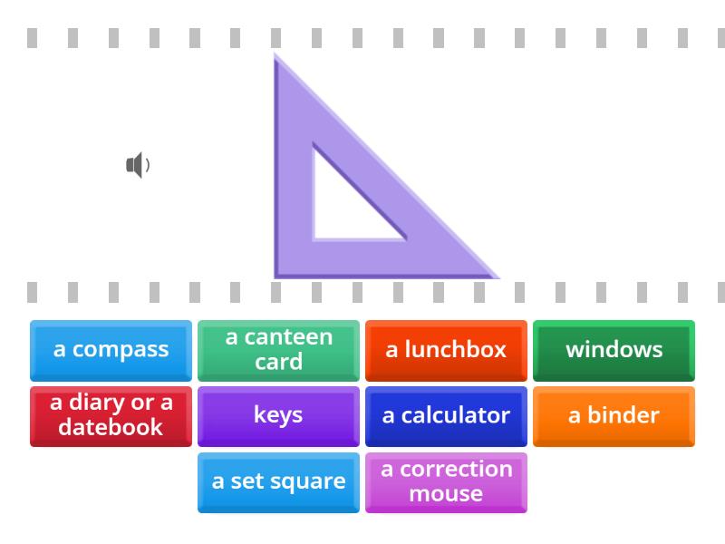 CLASSROOM OBJECTS PART 2 - Find the match