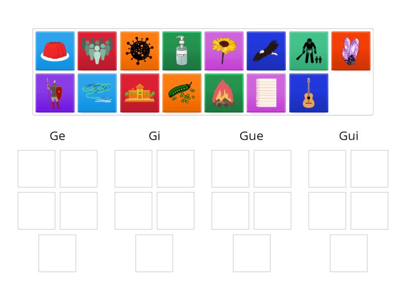 Clasificar: Ge, Gi, Gue, Gui - Group sort
