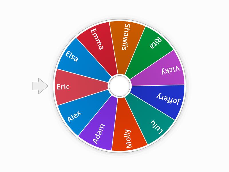 Student selection - Spin the wheel