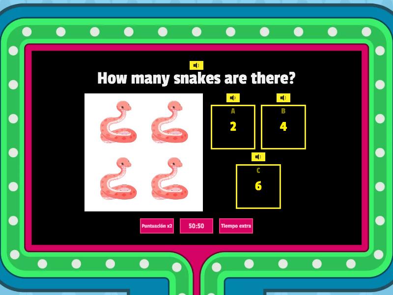 Counting snakes - Gameshow quiz