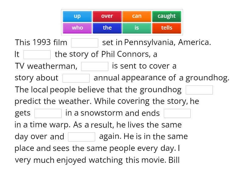 Groundhog Day - Complete the sentence