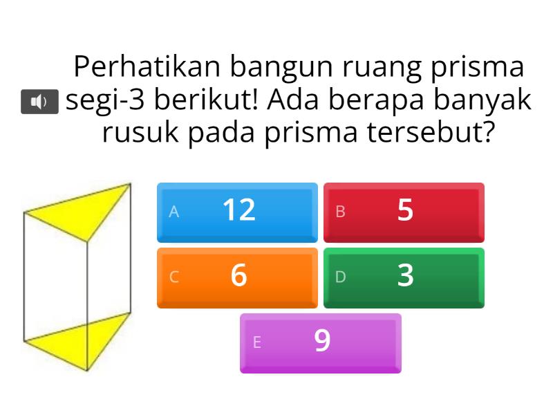 Unsur-Unsur Prisma - Quiz