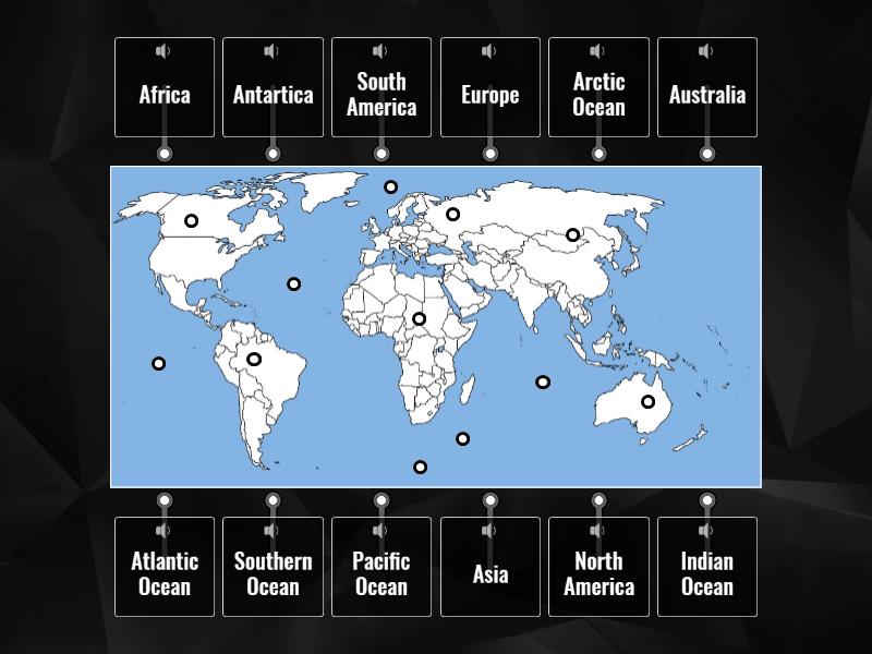 Continents and Oceans/ Science Book 5 - Labelled diagram