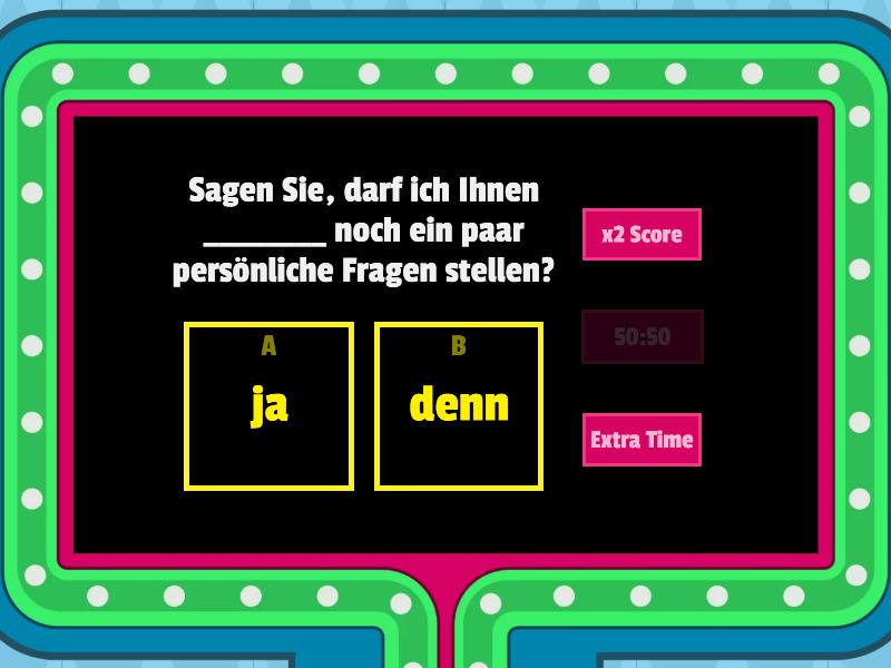Menschen B1.2 - L19 - Modalpartikeln - Gameshow quiz