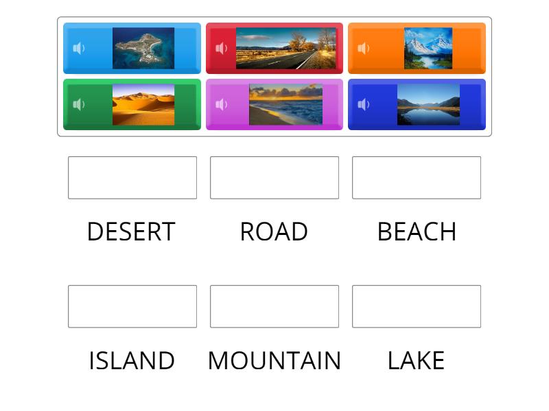 Landscape vocabulary games - Match up