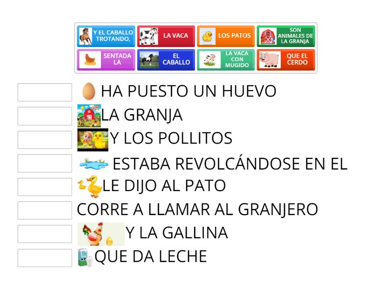 CUENTO DE LA GRANJA CON PIGTOGRAMA - Match up