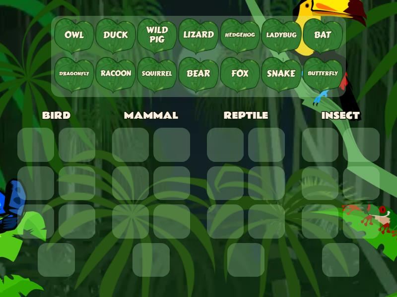 FOREST ANIMALS - Group sort