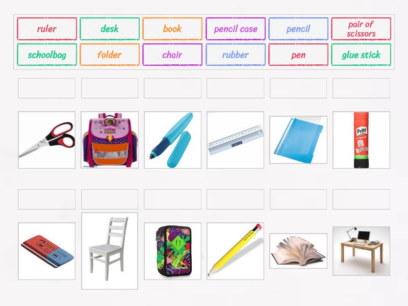 school things - Match up