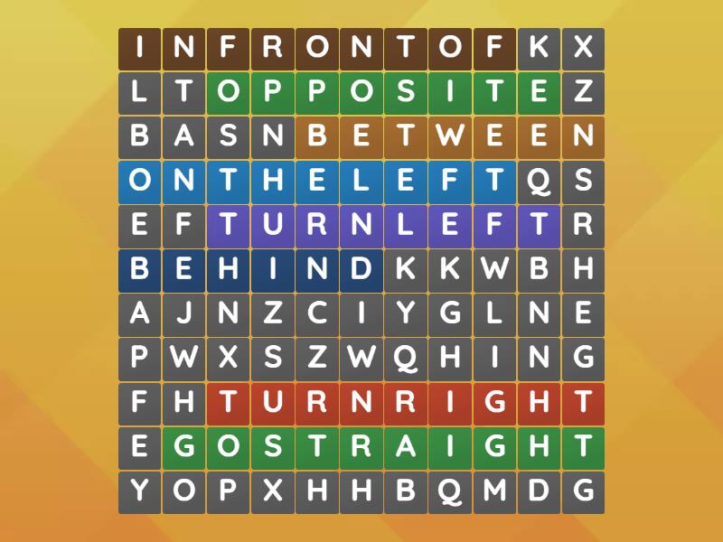 Puzzle direction - Wordsearch