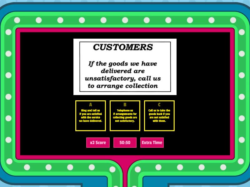 Review - Sign Interpretation - Gameshow quiz