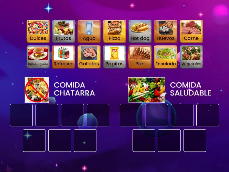 Comida Saludable y Chatarra - Group sort