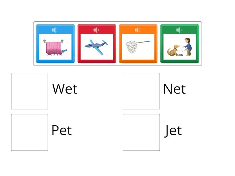 Oxford Phonics e-et-en-ed - Match up