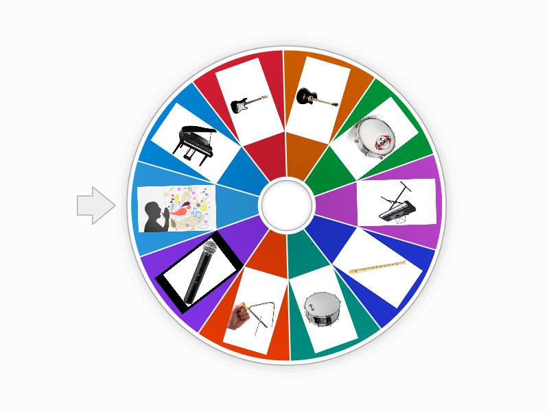 Musical instruments - Spin the wheel