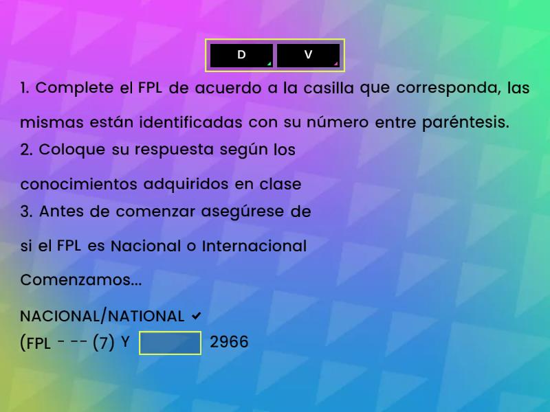 FPL (TI) - Complete the sentence