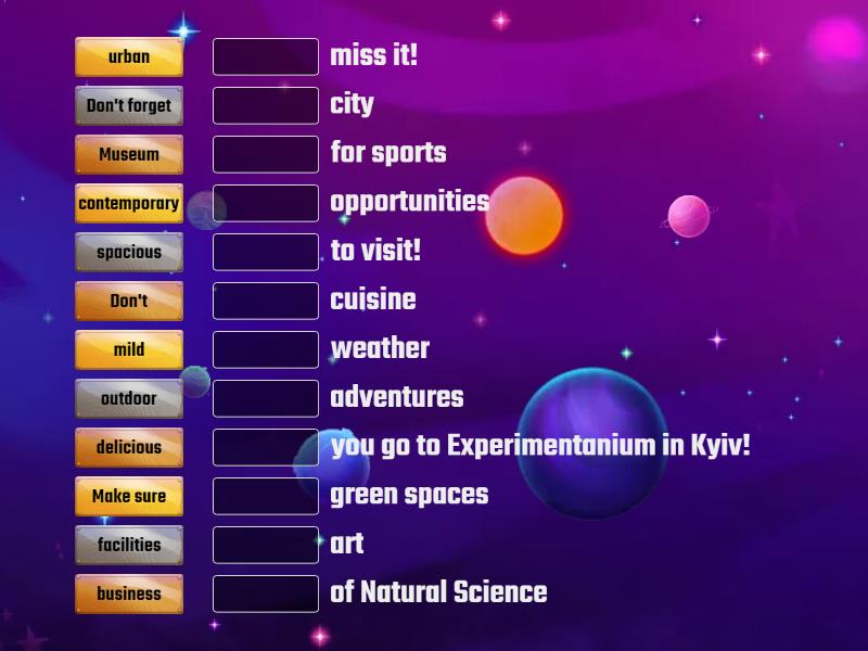 Collocations about Houston - Match up