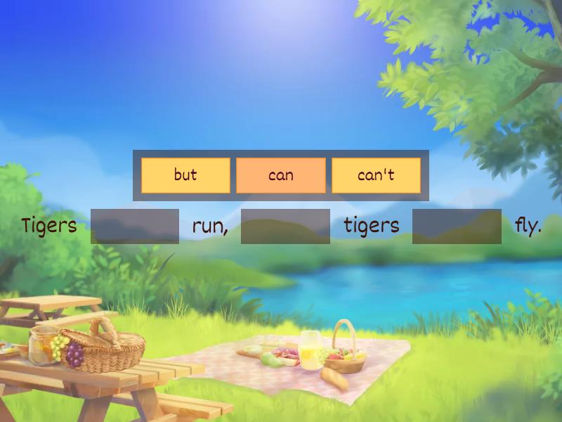 Wild Animals (compound sentences) - Complete the sentence