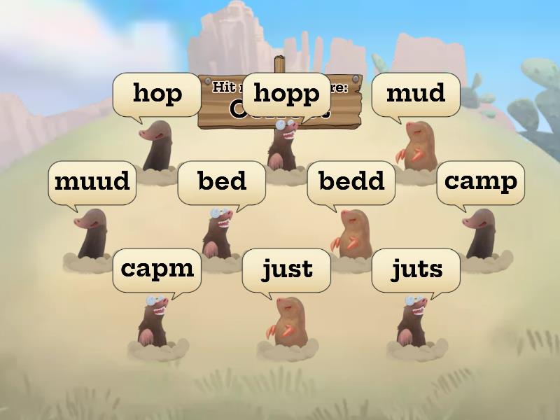 UFLI Lesson 41 Short Vowel Review - Acerte as toupeiras