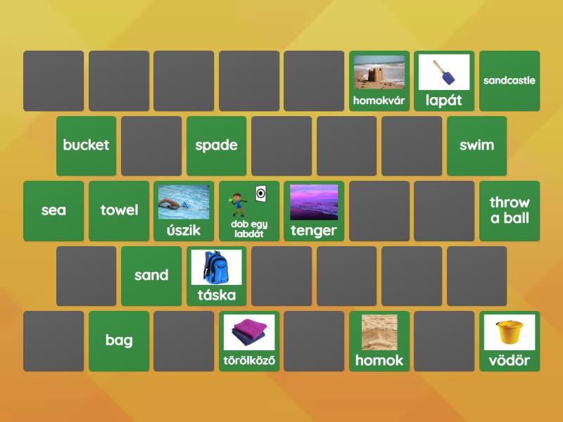 Unit 5 words - Matching pairs
