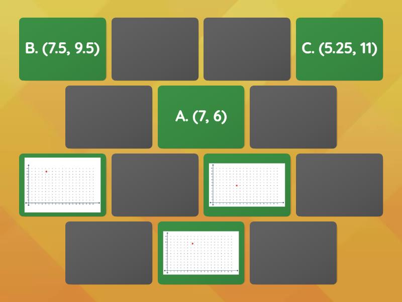 Graphing Decimals - Matching pairs
