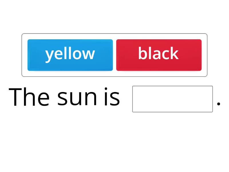 Fill in the gaps with the right colour. - Missing word