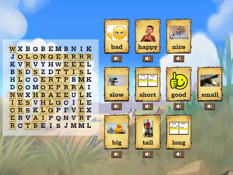 Comparatives - Wordsearch