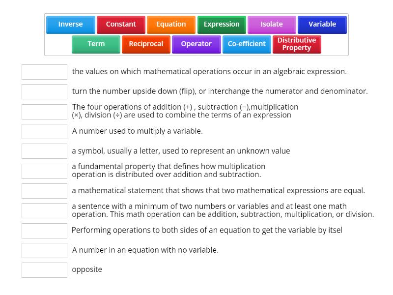 equations - Match up