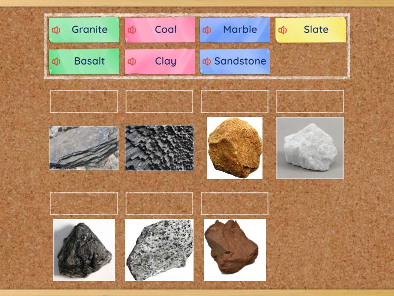 Rocks vocabulary - Match up