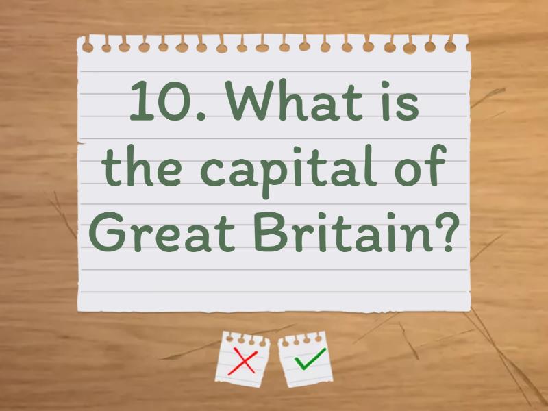 Great Britain. - Flash cards
