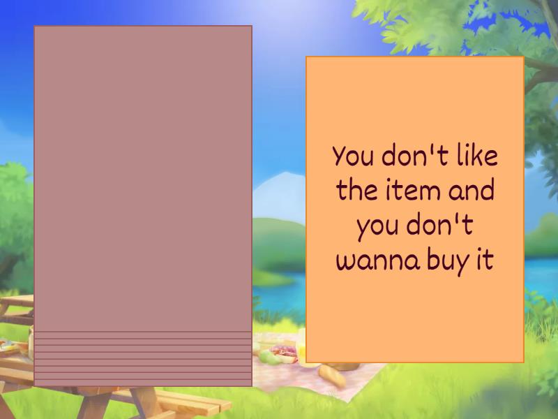 Shopping situations - Speaking cards
