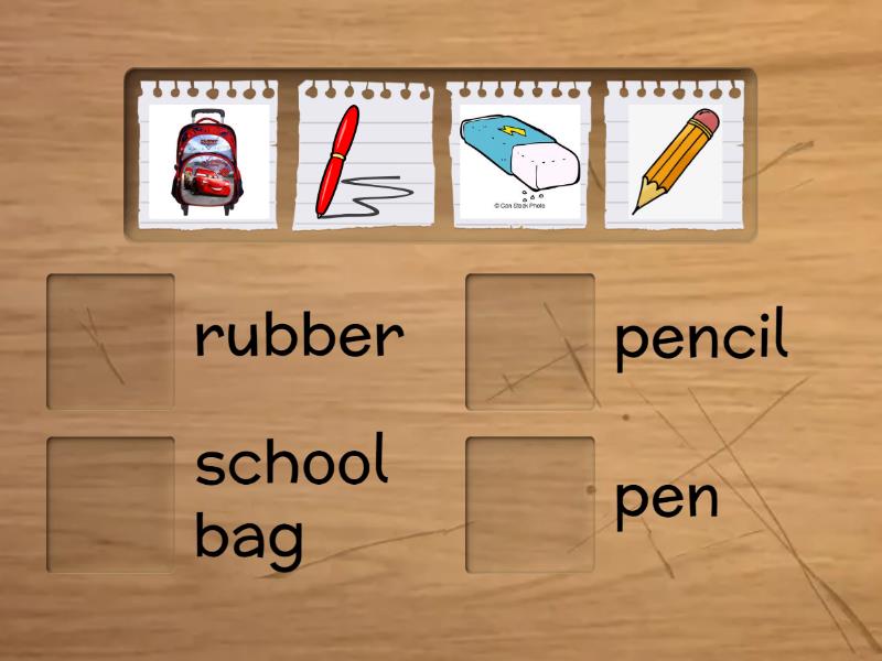 School objects - Match up