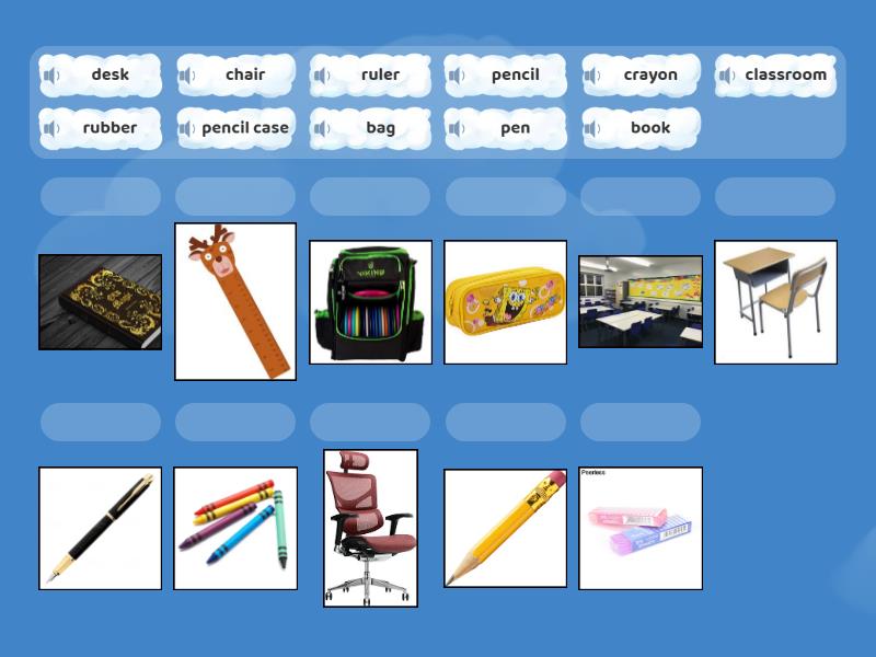 (school things) - Une las parejas