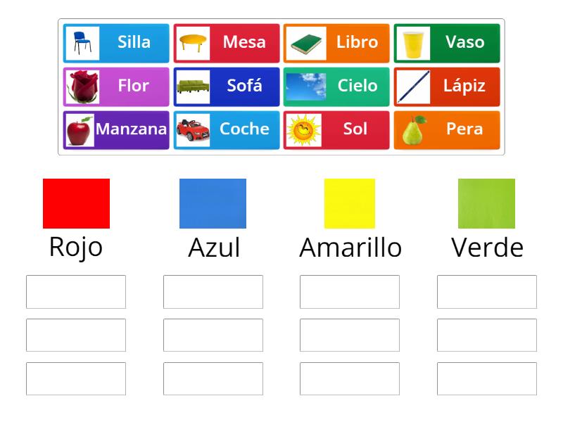 ¿De qué color es? - Ordenar por grupo