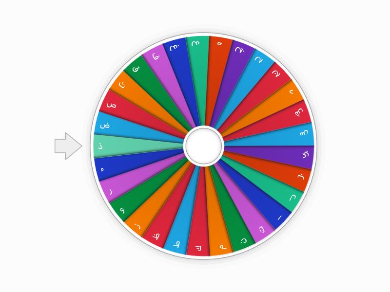 Arabic Alphabet - Random wheel