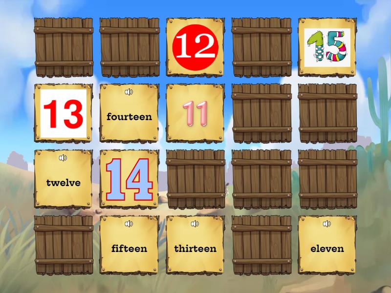 Numbers 11-20 - Matching pairs