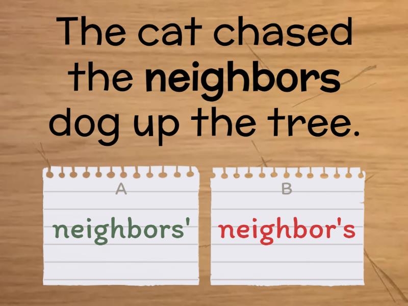 Singular and Plural Possessive Nouns - Assessment Practice - Quiz